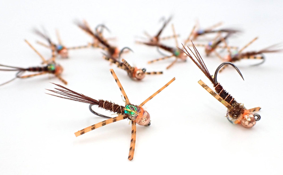 Rubberleg Pheasant Tail Nymph (12 flies) — Leland Fly Fishing